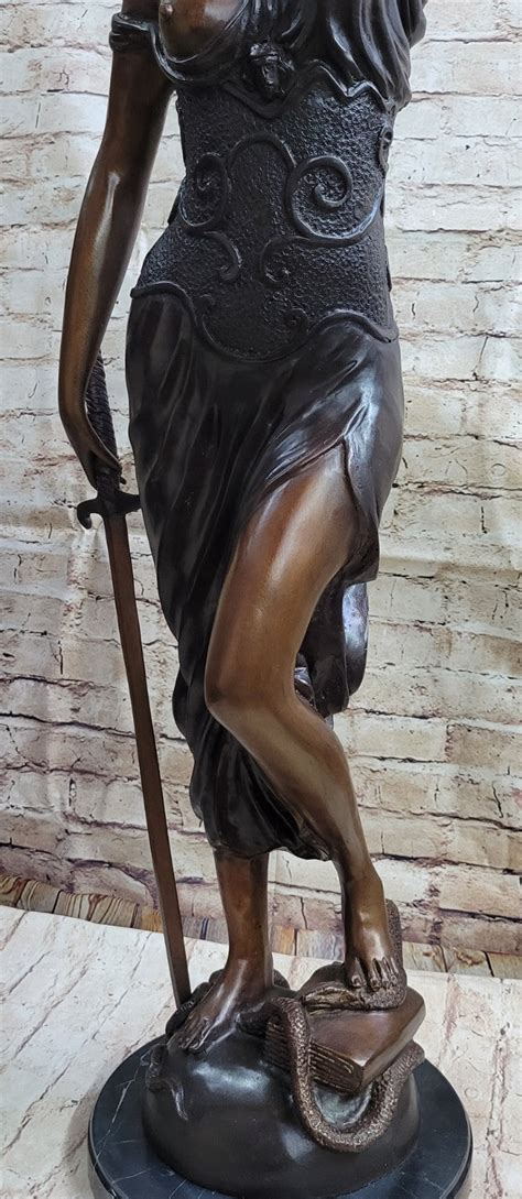 Ancient Greek Goddess Themis Blind Lady Justice Bronzestatue 91cm3