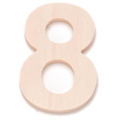 Zahl 8 aus Sperrholz, 6 cm groß | Basteln mit Holz-Zahlen