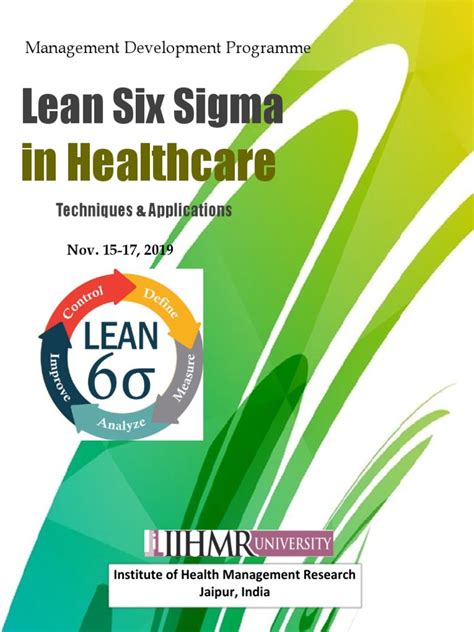 Lean Six Sigma Healthcare Pdf Six Sigma Lean Manufacturing