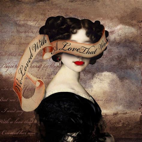 Annabel Lee Edgar Allan Poe Print Art Surreal Home Decor Poem Poetry