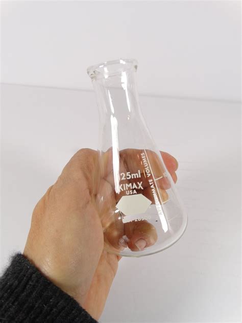 Vintage Erlenmayer Flask Kimax 125 Ml Flask Vintage Labware Chemist