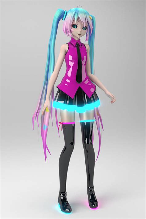 Electric Love Miku Blender Cycles Test By Nabesaka On Deviantart