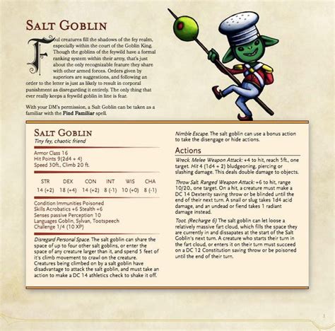 Salt Goblin Home Brew Credit To Critfails Twitter Rdimension20