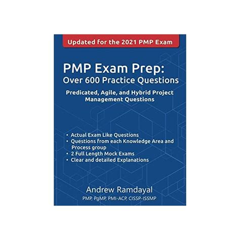 Buy Pmp Exam Prep Over 600 Practice Questions Based On Pmbok Guide