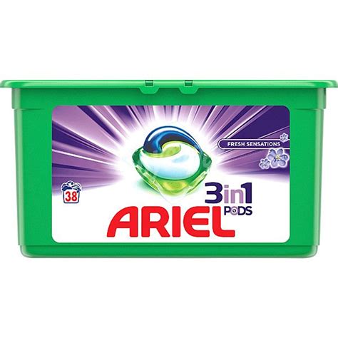 Ariel Detergente máquina líquido 3 en 1 Pods Frescor Primavera ápsulas