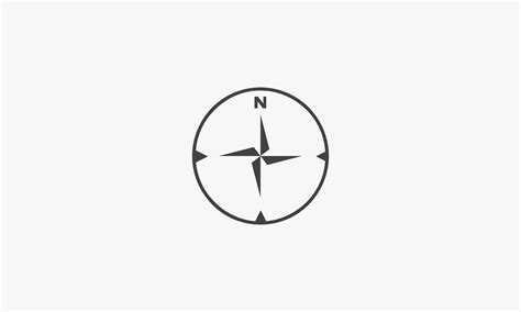 Simple Compass Vector Illustration 4640127 Vector Art At Vecteezy
