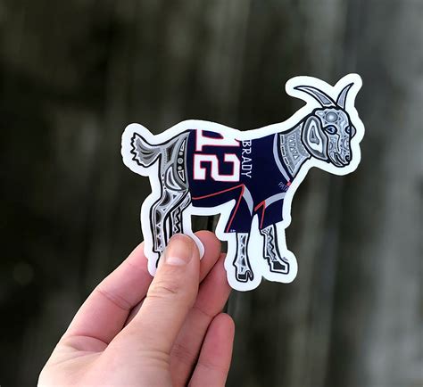 Tom Brady Sticker Goat Tb12 Sticker Vinyl Waterproof Goat Etsy