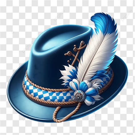 전통적인 파란색 바이에른 모자 바이에른 모자 파란색 깃털 Png 일러스트 및 이미지 에 대한 무료 다운로드 Pngtree