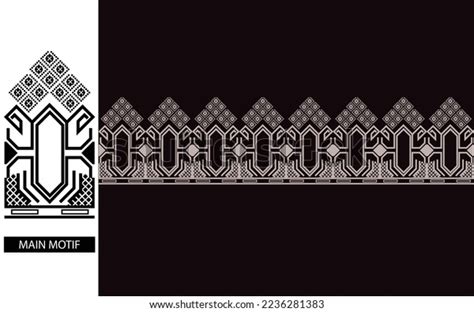 Indonesian Batik Songket Motif Printing Clothing Stock Vector Royalty