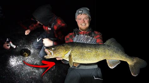 Ice Fishing For Giant Walleyes On First Ice Youtube