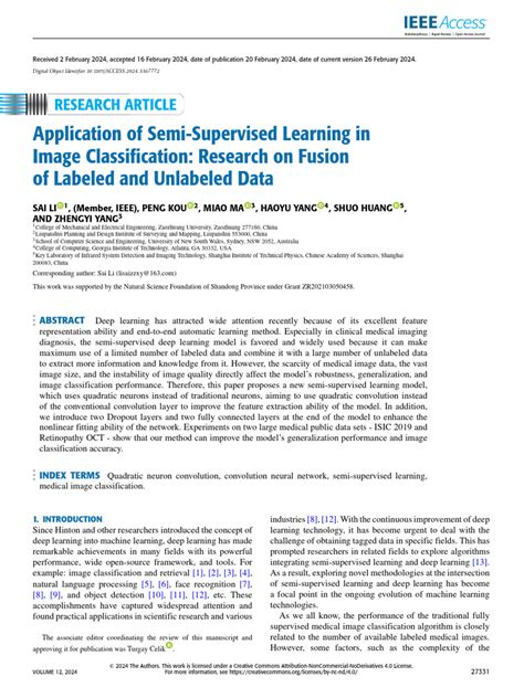 Application Of Semi Supervised Learning In Image Classification Research On Fusion Of Labeled