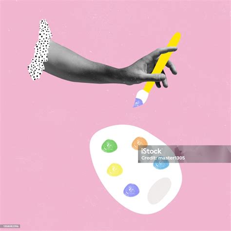 가벼운 배경 아트 워크에 수채화와 손 인간 관계 공동체 단합 상징주의 초현실주의의 개념 복고풍에 대한 스톡 사진 및 기타 이미지
