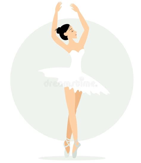 Ballerina Dancing In Pointe Shoes Ballerina On Stage Stock Vector