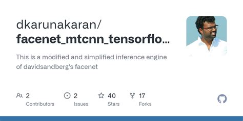 github dkarunakaran facenet mtcnn tensorflow inference engine this
