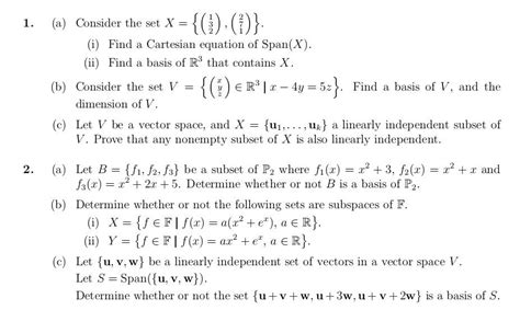 Solved 1 A Consider The Set X I Find A Chegg Com