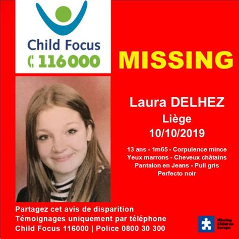 Laura 13 Ans A Disparu à Liège Faits Divers 7sur7be