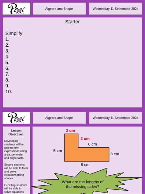 Algebra And Shape Pixippt Pdf
