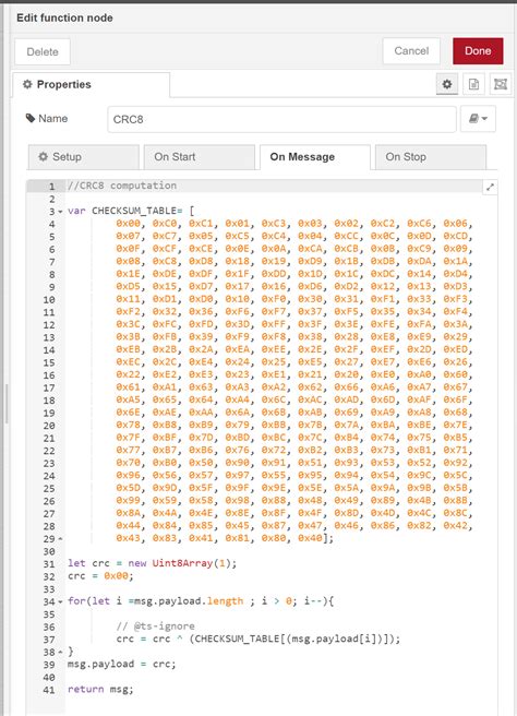 Unit 8 Crc Look Up Table General Node Red Forum