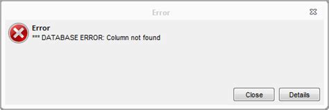 solved how to resolve database error column not fou ptc