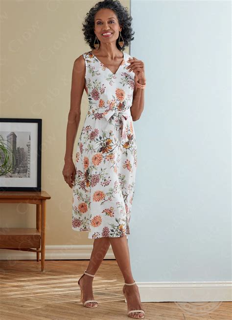 Butterick B6759 Sewing Pattern Misses Easy V Neck Dress With Button