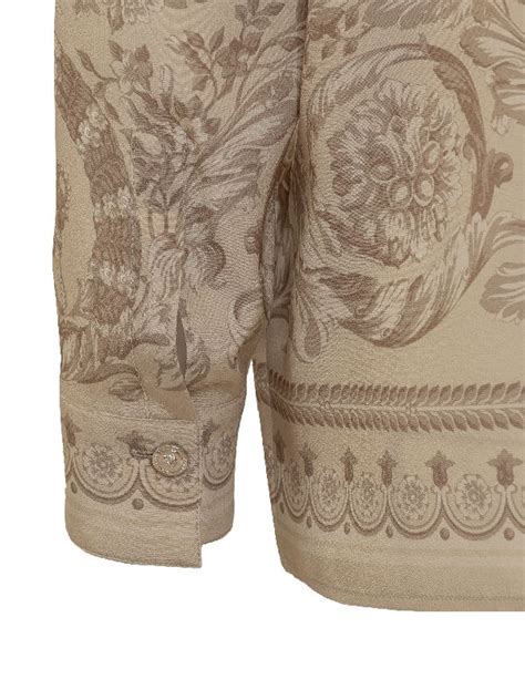 베르사체 Versace 바로크 프린팅 실크 셔츠 10137661a10053 5k380 Jentestore