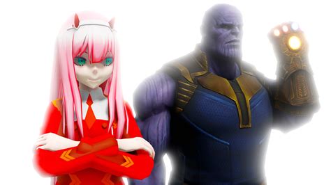 Mmd Zero Two And Thanos By Mist To Zero On Deviantart