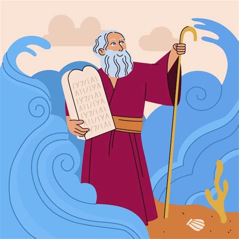 Illustration De Moïse Dessinée à La Main Vecteur Gratuite