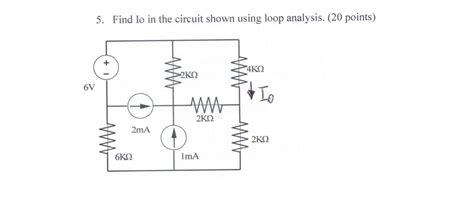 Solved Find Lo In The Circuit Shown Using Loop Analysis Chegg