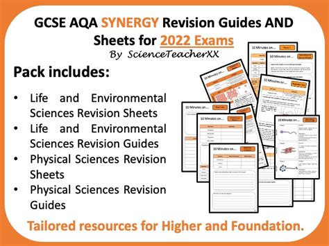 Aqa Synergy Science Revision Guides And Worksheets For 2022 Teaching