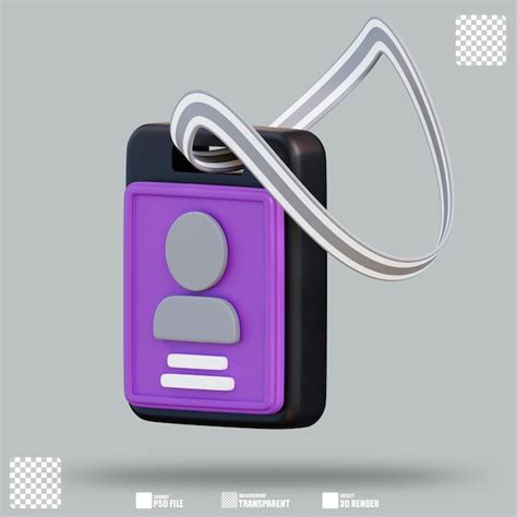 Premium Psd 3d Illustration Id Card 2