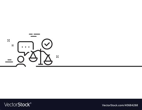 Lawyer Line Icon Court Judge Sign Minimal Vector Image