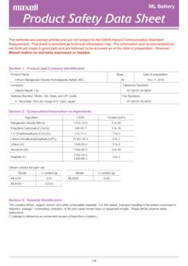 Fillable Online Product Safety Data Sheet Farnell Fax Email Print Pdffiller