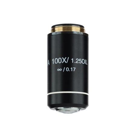 Amscope 100X Infinity Achromatic Microscope Objective With Black Finish