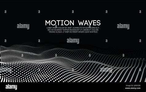 3D Glowing Abstract Digital Wave Particles Futuristic Vector