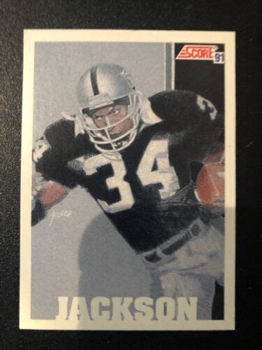 Bo Jackson 1991 Score Football Team Mvp Art Card 641 Los Angeles