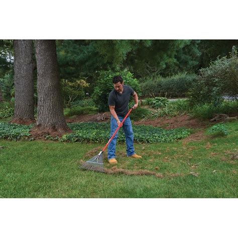Craftsman 24 In Steel Lawn And Leaf Rake With Fiberglass Handle