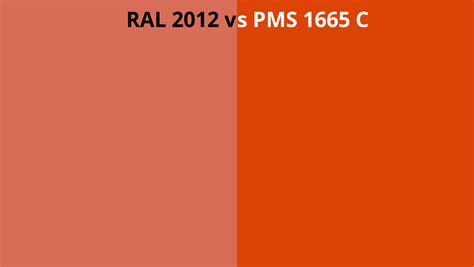 Ral 2012 Vs Pms 1665 C Ral Colour Chart Uk