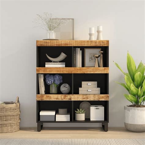 Beistellschrank 85x33x107 Cm Massivholz Mango Weddig