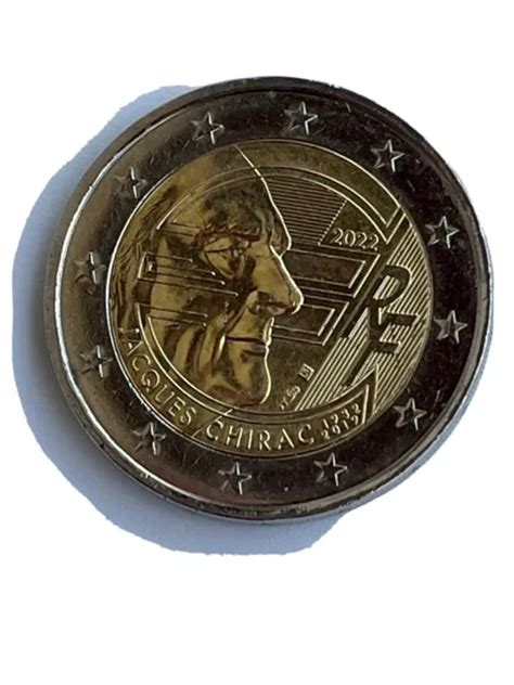 FRANCE PIÈCE commémorative de 2 euros Jacques Chirac 2022 EUR 25