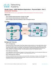Exploring Multiarea OSPF Network Operation In Packet Tracer Course Hero