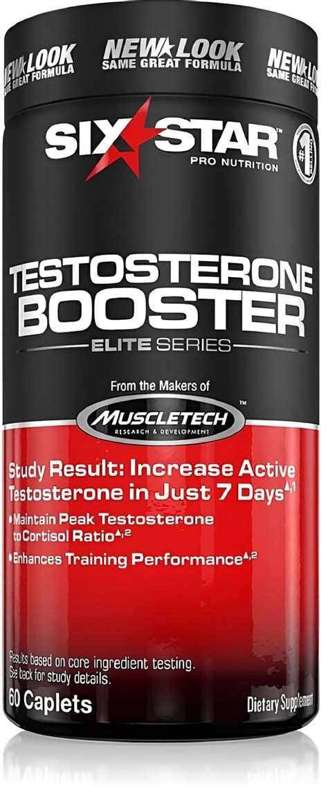 Six Star Elite Series Testosterone Booster Caplets 60 ea - Workout ...