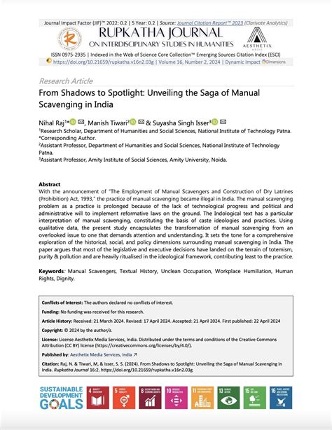 Nihal Raj On Linkedin Academicresearch Manualscavenging