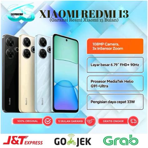 Jual Xiaomi Redmi 13C TAM Ram 8GB Rom 256GB 6 128 8 256 Garansi Resmi 15 Bulan Shopee Indonesia