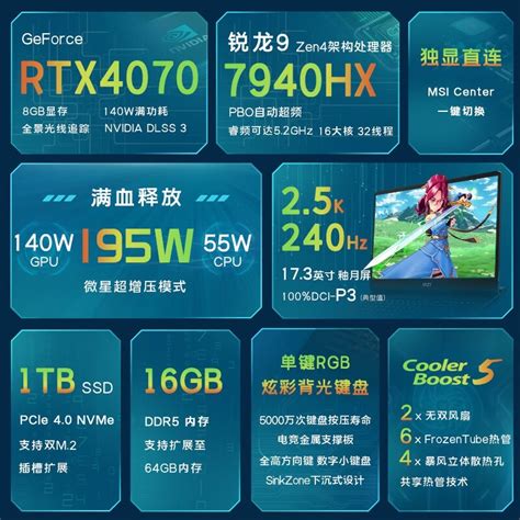【手慢无】微星雷影17游戏本 全新升级性价比之选（全文）微星 雷影17r9 7945hx16gb1tbrtx4060笔记本导购