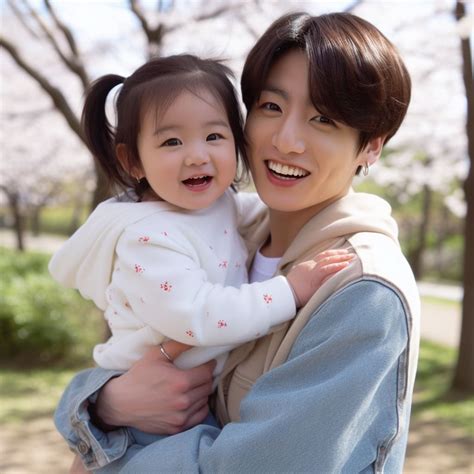 Jungkook With His Daughter Jungkook Jungkook Fanart Jeon Jungkook Hot