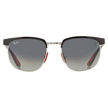 Ray Ban Scuderia Ferrari Gray Gradient Square Unisex Sunglasses Rb3673m