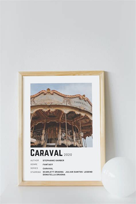 Polaroid Style Book Poster Caraval Minimalist Book Poster Bookish