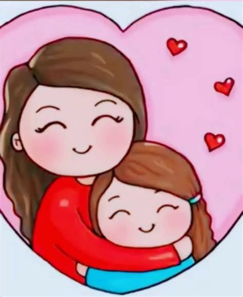 Pin by Naela Vc on mamá e hija Mom drawing Cute easy drawings Mothers day drawings