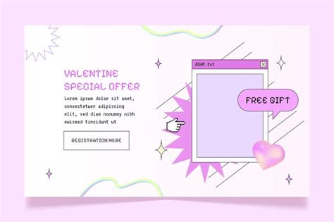 Premium Vector Valentine Design Web Template