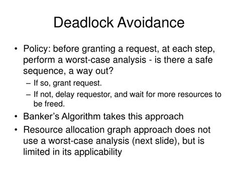 Ppt Deadlock Avoidance Powerpoint Presentation Free Download Id